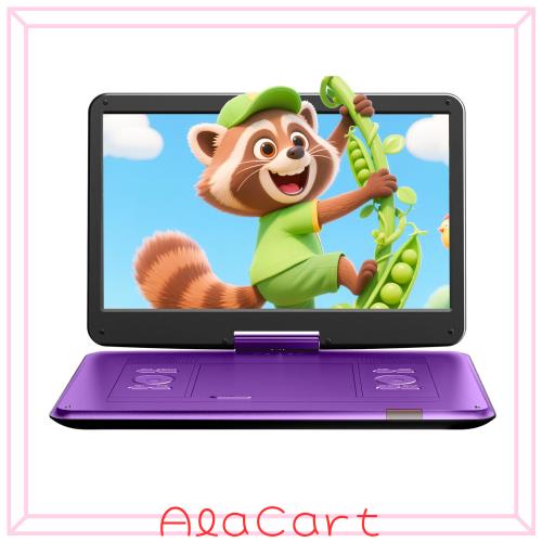 Surfola ポータブルDVDプレーヤー 液晶 15.6インチ超大画面、6時間連続再生、CPRM対応 リージョンフリー、 USB SDカード対応 AV入出力 TV