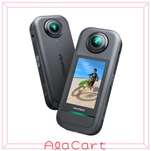 AKASO 360 360度カメラ アクションカメラ-5.7K360度動画 72MP360度写真 新型1/2インチ48MPセンサー 360度水平維持 360° スーパースムー