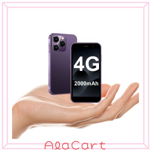 4G ミニスマートフォン、3.0 インチ HD スクリーン、クアッドコア デュアル SIM、2000mAh アンロックド キッズフォン、ポケットサイズの
