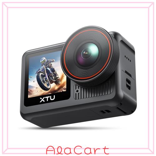 XTU X3 アクションカメラ 6K/30fps 4800万画素 本機防水10ｍ 1/2″CMOSセンサーとAmbarella H22チップ搭載SuperSmooth手ぶれ補正4.0 縦向