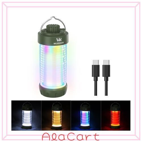 Wurkkos CL01 キャンプランタン 充電式、550LM 防水テントライト マグネットベース付き、最大300時間連続使用可能、ポータブルランタンフ