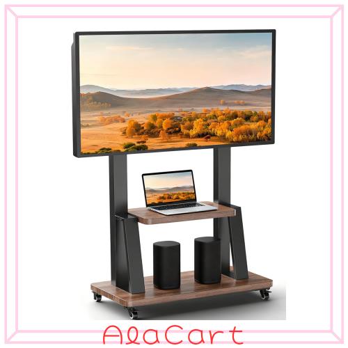 ORMGZIN テレビスタンド キャスター付き移動式42-100インチ液晶/モニター対応, 壁寄せ 可動式 大型 自立型テレビ台床置き VESA 200x200-9