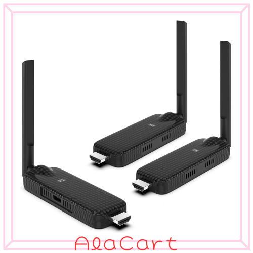 1対2 ワイヤレスHDMI 小型 収納に便利 無線化 送受信機セット HDMI 無線 50m安定転送距離 1080P/5Ghz WIFI＆設定不要 映像音声同期出力 TV