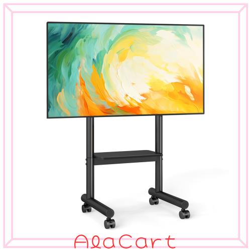 Rfiver テレビスタンド キャスター付き テレビスタンド ハイタイプ 40〜75インチ対応 耐荷重50kg テレビ台 大型 モニタースタンド tvスタ