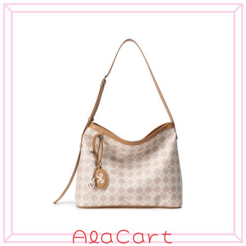 JONBAG モノグラム柄 トートバッグ レディース PVC 大容量 軽量 調節可能ショルダーストラップ 肩掛け 斜め掛け 通勤 通学 旅行 ギフト