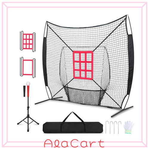 RAYZESTTOP 野球ネット バッティングネット 練習用 トレーニング ピッチングネット スチール製 硬式 軟式対応 打撃 投球 防球ネット ソフ