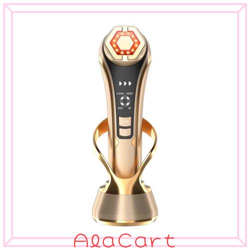 顔用美顔器 EMSイオン RF美顔器 マイカレント フェイシャル リフトアップ 引き締め 導入導出 4色光療法 多機能4モード 3段階調整 超音波