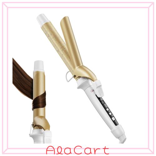 FINETOl ヘアアイロン コテ 32MM カールアイロン 【シルクプロコテ・瞬間水分蒸発防止・海外対応】80℃〜210℃調節可 ・急速立ち上がり・