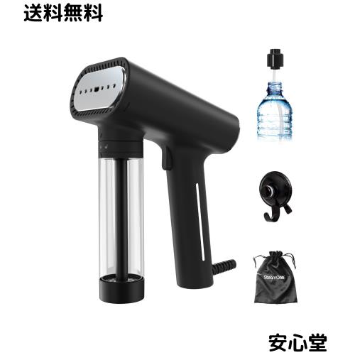 スチームワン(SteamOne) 衣類スチーマー S-Nomad NS1750B ブラック 軽量/パワフル18gスチーム/30秒起動/容量150ml/ペットボトルで連続使