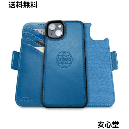 Dreem フィボナッチ（Fibonacci）2イン1 財布型ケース Apple iPhone 15用 - 高級ヴィーガンレザー製 マグネット着脱式 耐衝撃 携帯電話ケ