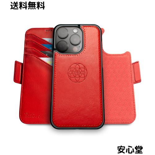 Dreem フィボナッチ（Fibonacci）2イン1 財布型ケース Apple iPhone 16 Pro Max用 - 高級ヴィーガンレザー製 マグネット着脱式 耐衝撃 携