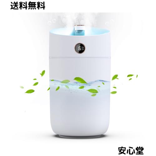 Favoreal【2025発売新モデル】加湿器 卓上 大容量 超音波式 3000ML大容量タンク アロマ対応 Type-C給電式 3段階ミスト量 静音設計 省エネ