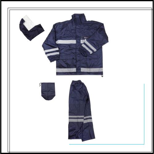 船橋(Funahashi.co.ltd) フナハシ 安全レイン ネイビー 3L 超軽量 透湿 レインウェア 《胸、背中、脚、腕に反射材付き》