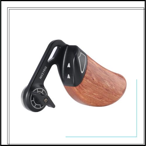 NICEYRIG ARRIロゼット付きのサイドハンドル 木製ハンドグリップ ARRI標準ロゼットアダプター 角度調整可 拡張性 接続便利 DSLR Rigｓ(右