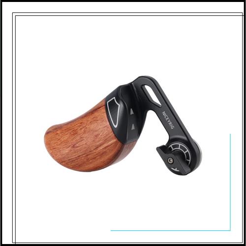 NICEYRIG ARRIロゼット付きのサイドハンドル 木製ハンドグリップ ARRI標準ロゼットアダプター 角度調整可 拡張性 接続便利 DSLR Rigｓ(左