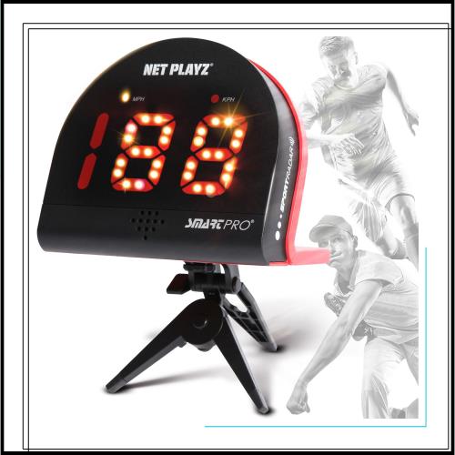 Net Playz マルチスポーツ パーソナルスピードレーダーディテクタガン メジャーベースボールピッチング バットスイングとサッカーシュー