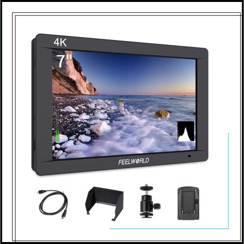 Feelworld FEELWORLD FW703 カメラ＆ビデオカメラ用モニター 7インチ IPS 超薄型 HD 1920x1200 3G-SDI 4K HDMI 出力/入力 日本語設定 オ