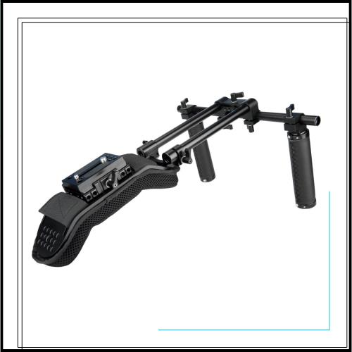 NICEYRIG ショルダーパッド 肩パッド 汎用ショルダーマウント クイックリリスベースプレート付き 15mmレール付き レールブロック付き ハ