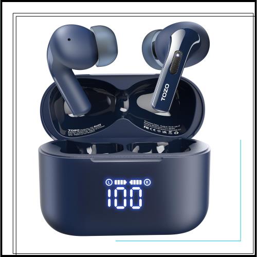 TOZO T20 ワイヤレスイヤホン 2025 極上の音体験 残量確認LEDディスプレイ EQカスタマイズ プレミアムサウンド 専用アプリ対応 タッチ制