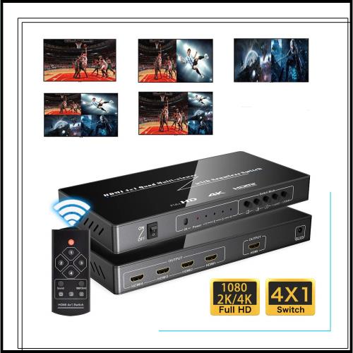 マルチビューワー HDMI画面分割器 4K対応 HDMI1.4・4K＠30HZ 6種の分割モード 画面チャンネルと音声チャンネルは分けて出力 日本語取扱説