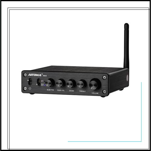 AIYIMA A03 TPA3116サブウーファーBluetoothアンプHiFi TPA3116D2 2.1チャンネルデジタルオーディオアンプ50W * 2 + 100W DC12-24V