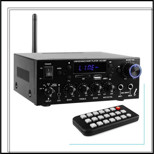 MIFO デジタルアンプ オーディオアンプ 最大出力150W（50W+50W）Bluetooth4.0 USBメモリ SDカード Hifi ステレオ デュアルマイク端子付き