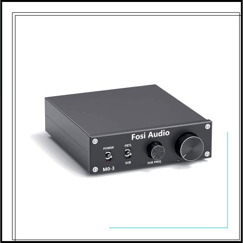 Fosi Audio M03 サブウーファーアンプ 200W TPA3255D2 ミニステレオパワーオーディオアンプ HI-FI小型 デジタルプリメイン クラスD レシ