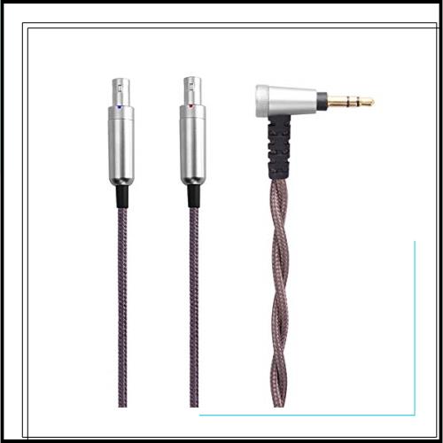 単結晶銅 Sennheiser ゼンハイザー HD800 HD800s HD820 対応アップグレード・ケーブル【 プラグ 3.5mm 】ビバボ Dharma D1000 対応 交換