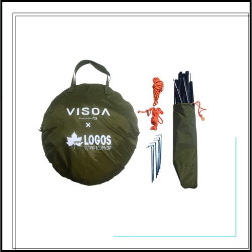 槌屋ヤック(Tsuchiya Yac) 車内用品 VISOA×LOGOS カージョイントタープ キャメル 130×130×180cm U-V1