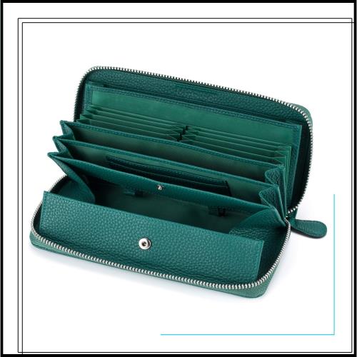 [LUCKYSGY] 多機能 財布 牛革 レシート すっきり 長財布 レディース カード18枚 大容量 本革 ラウンドファスナー ウォレット BOX型小銭入