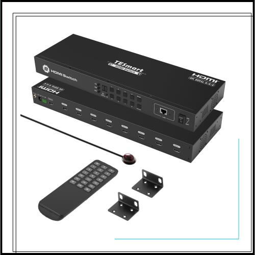 TESmart HDMI 切り替え器 8入力1出力 切替器 8ポート 4K@60Hz 8台パソコン1ディスプレイ用 セレクター HDMI スイッチ 音声分離器 EDID機