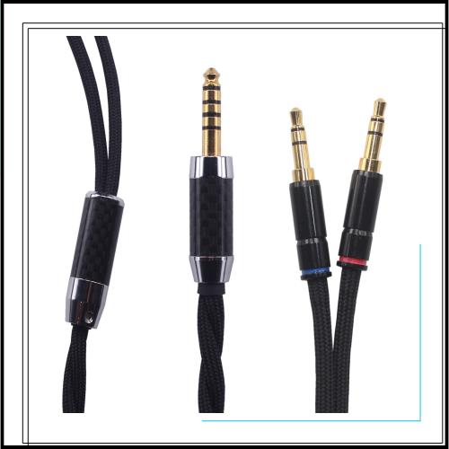 KK Cable NK-A 互換アップグレードオーディオケーブル交換用 イヤホンケーブル T1 II、T5ヘッドフォン用 4.4mmプラグ、オーディオアップ