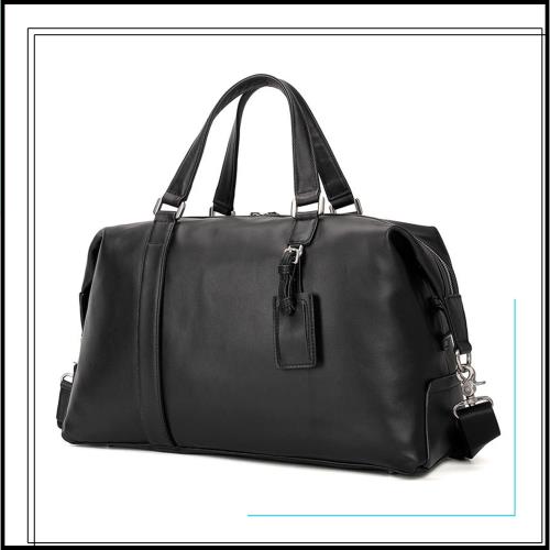 Ariga ボストンバッグ 本革 牛革 2WAY 機内持ち込み 底鋲付き 防水 軽量 大容量 手提げ レザー 出張 旅行 トラベル スポーツ 修学旅行 ゴ