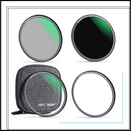 K＆F Concept 52mm マグネット式ND1000+CPLフィルター+MCUVフィルターセット 磁気吸着 装着便利 日本製AGC光学ガラス 高透過率 低い反射率