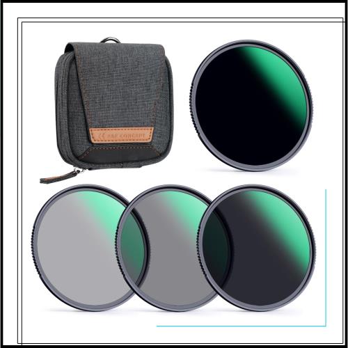 K＆F Concept 72mm NDフィルターセット ND4+ND8+ND64+ND1000 日本製AGC光学ガラス HD超解像力 低い反射率 28層ナノコーティング 超薄 撥水