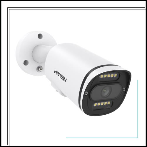 【4K画質・フルカラー撮影・双方向音声】H.View 防犯カメラ 4K 800万画素 24/7フルカラー カメラ カラー暗視 POE給電カメラ 有線接続 WDR