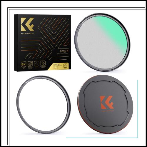 K＆F Concept 77mm マグネット式ブラックミスト1/4+レンズキャップセット ソフト効果1/4 コントラスト調整用28層ナノコーティング 日本製A