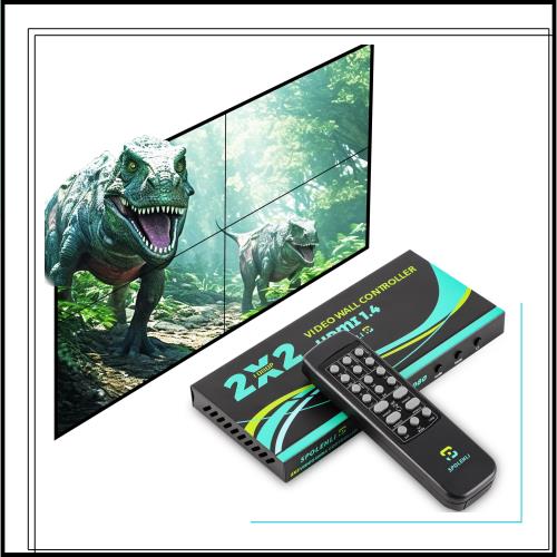 Spolehli ビデオウォールコントローラー 2X2 ビデオウォールプロセッサー 2X1 3X1 4X1 1X2 1X3 1X4 1080p HDMI 1.4 マルチスクリーンスプ