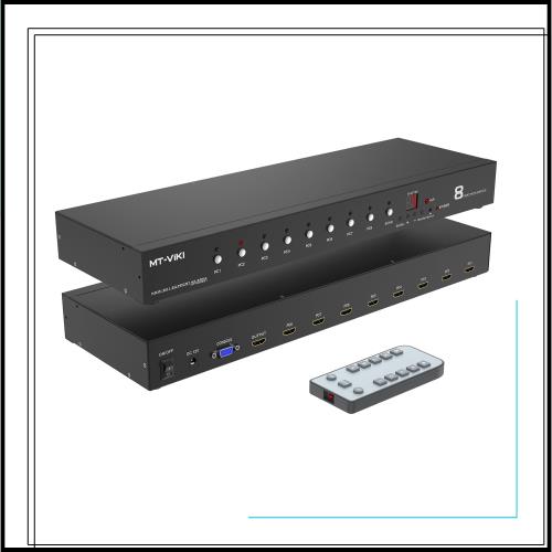 HDMI 切替器 8入力1出力 4K60Hz HDCP 2.2 HDMI 切り替え器 8入力 HDMI 2.0 MT-VIKI 自動切替機能搭載 リモコン付きPS5、PS4、PS3、Xbox、