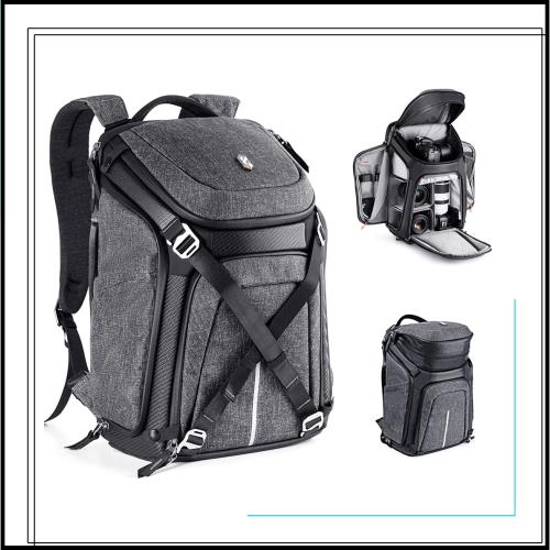 [K＆F Concept] カメラバッグ カメラリュック カメラバックパック 2気室 大容量 25L 三脚 15.6インチPC収納可 ショルダーバッグ 一眼レフ