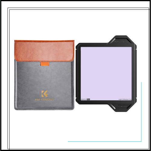 【新型】 K＆F Concept 角型光害カットフィルター 日本製AGC光学ガラス 36層ナノコーティング 撥水 防汚 傷付き防止 保護ケース付き 落下