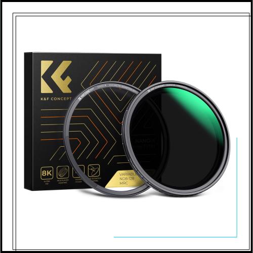 K＆F Concept 77mm マグネット可変NDフィルターND8-ND128 X状ムラ無し 日本製AGC光学ガラス HD超解像力 低い反射率 28層ナノコーティング