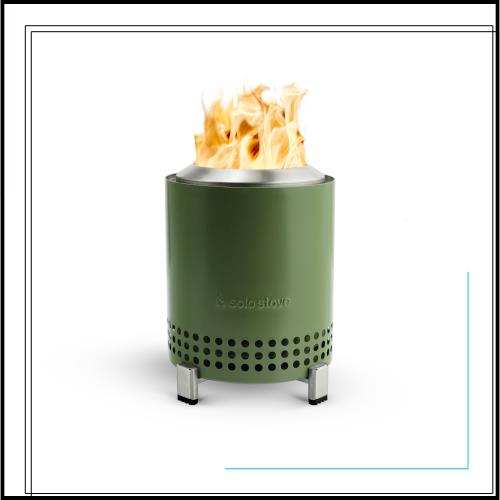 Solo Stove ソロストーブ メサ ディープオリーブ 日本正規品 2次燃焼 卓上 スタンド付き 煙が少ない ペレット