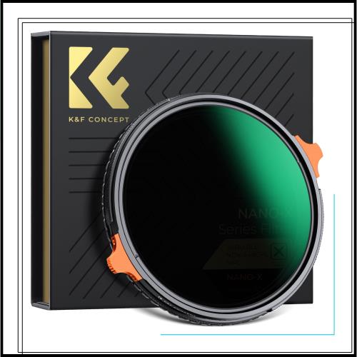 K＆F Concept 72mm 可変NDフィルター ND4-64＆CPLフィルター 2in1 一枚二役 多機能フィルター 両面28層ナノコーティング 防水撥油キズ防止