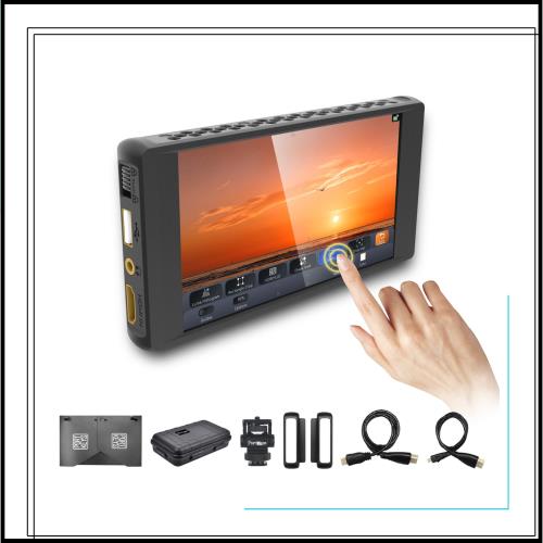 Portkeys PT6 5.2” カメラモニター 100%P3 IP耐指紋性超軽タッチスクリーン撮影モニター 3D LUT出力 フルHD1920*1080 4K30P HDMI 入力/1
