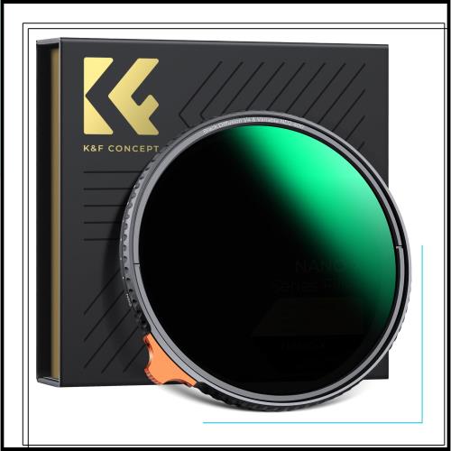 K＆F Concept 67mm ND2-ND400＆ブラックミスト1/4 レンズフィルター 可変NDフィルター 2in1 一枚二役 多機能フィルター 両面28層ナノコーテ