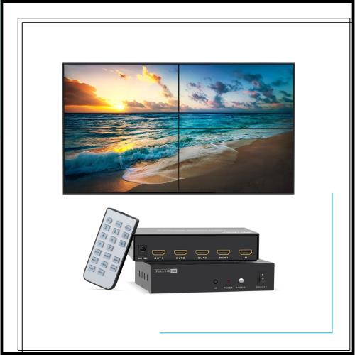 4K ビデオウォールコントローラ2x2、4K@30Hz HDMIビデオウォールプロセッサ、4つのTVスプライシングディスプレイ用 サポート1x1、1x2、1x