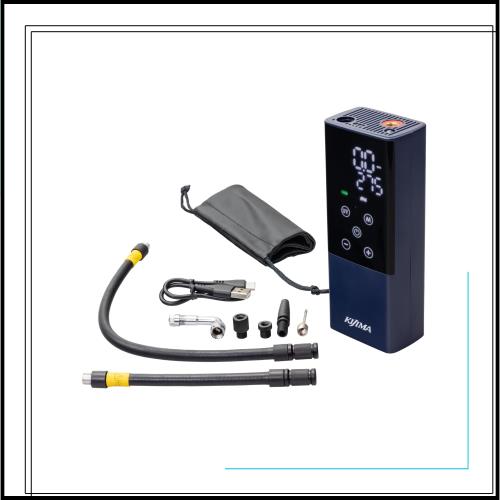 キジマ(Kijima) バイク 空気入れ 電動 スマートエアポンプ オールインワンモデル 自動車 自転車 ボール コンパクト 2000mah/7.4V 最大150