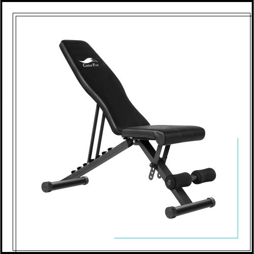 CuteeFox トレーニングベンチ マルチシットアップベンチ 折り畳み フラットベンチ 角度調節簡単 腹筋 背筋 ダンベルベンチ 収納便利 CTF