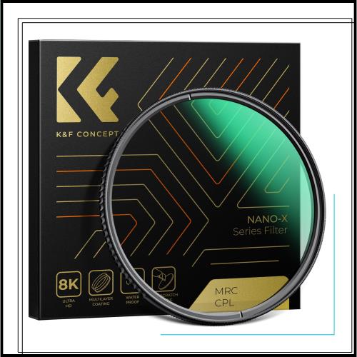 K＆F Concept 95mm PLフィルター 日本製AGC光学ガラス HD超解像力 高透過率 低い反射率 28層ナノコーティング サーキュラー コントラスト